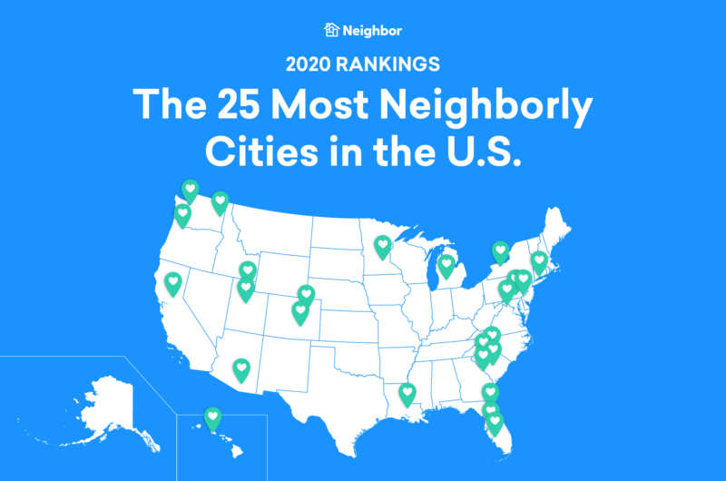 Ranking: The 25 Most Neighborly Cities in America (2020) - Neighbor Blog